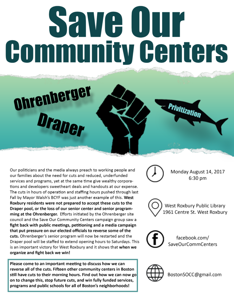 Save Our Community Centers – Boston Community Wins Struggle for ...
